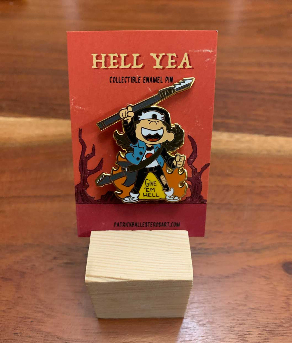 HELL YEA-enamel pin – Patrick Ballesteros Art